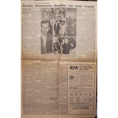 JFK Dec 8, 1963 Newspaper Article The Oregonian ** Single Page ** | eBay