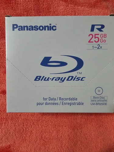 (5PC Box) Panasonic LM-BR25DE 25GB 2x Write-Once BD-R Blu-ray Disc Dual ...