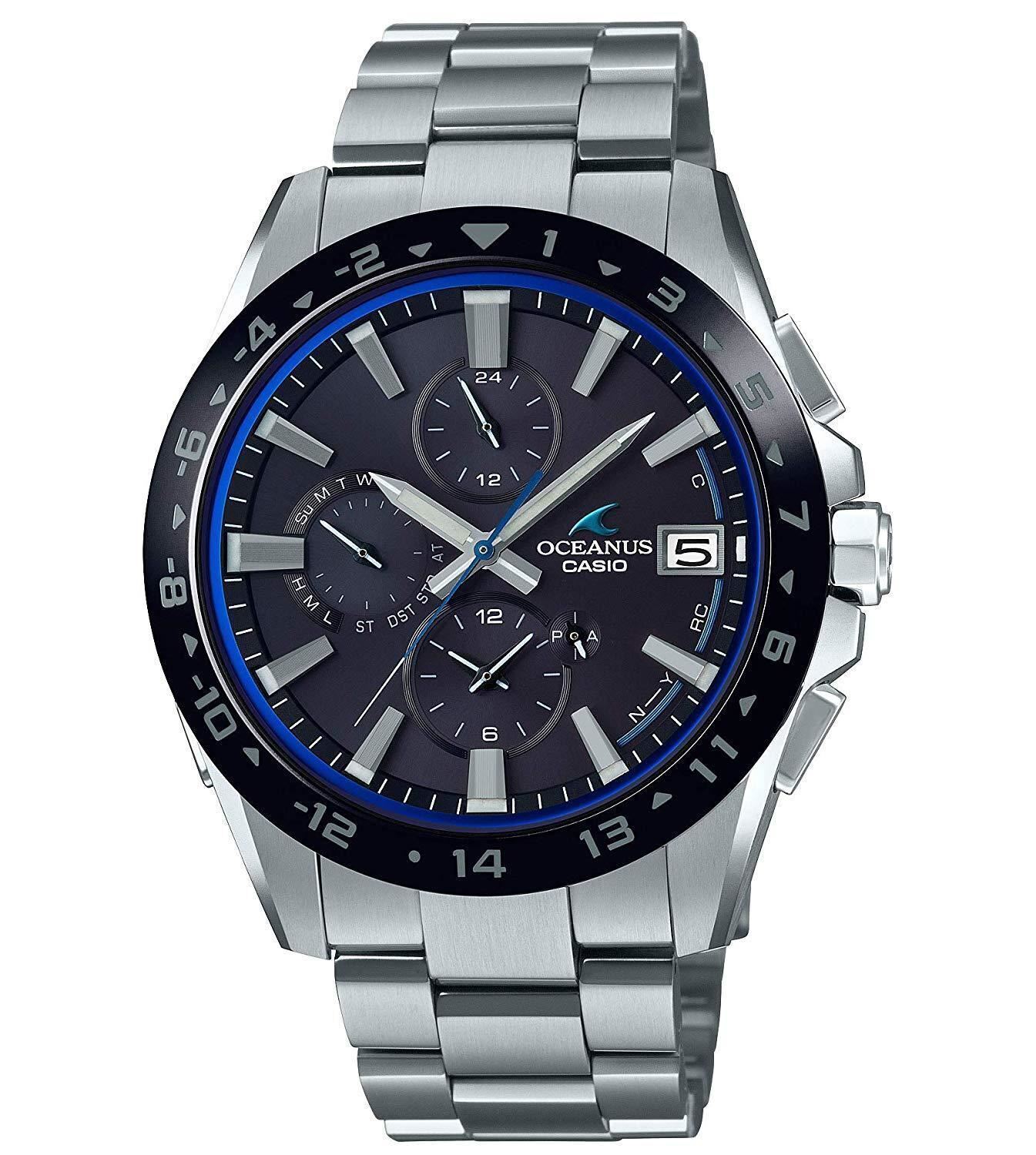 Casio Oceanus Classic Line 48.5mm Titanium Case Titanium Band - OCW ...
