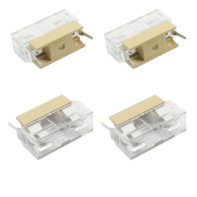5 PCS Panel Mount PCB Fuse Holder Case With Cover For 5x20mm Fuse 250V ...