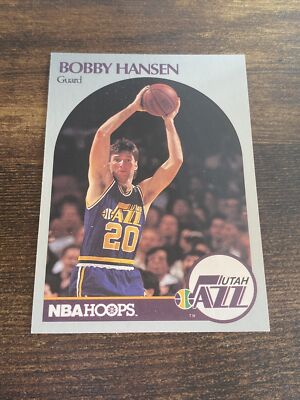 1990-91 NBA Hoops #290 Bobby Hansen Utah Jazz D2240* | eBay