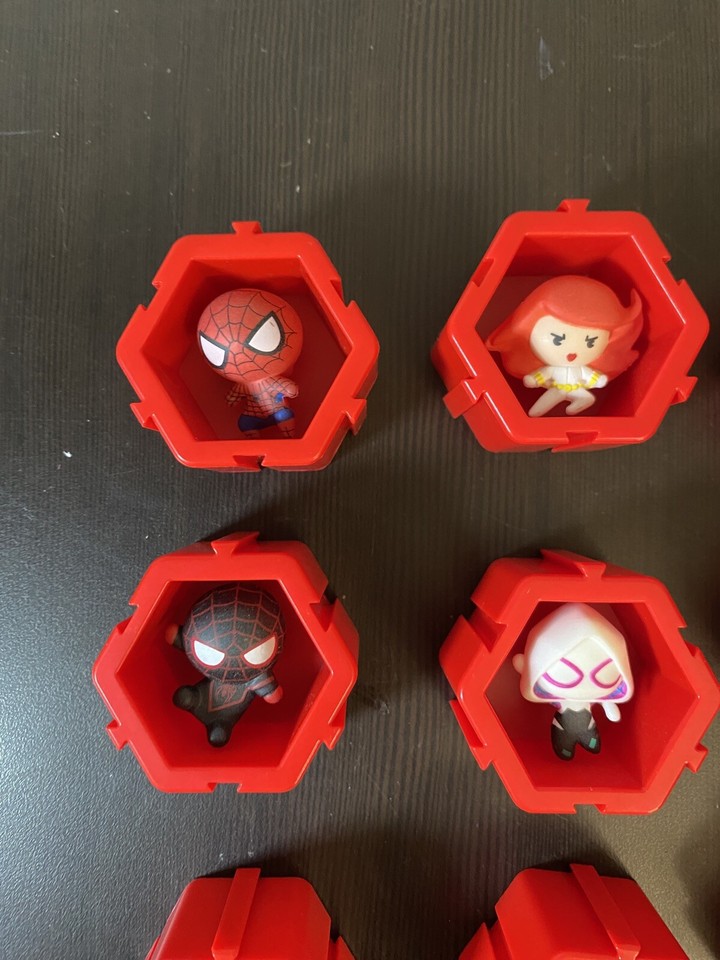 Marvel Nano Pods Lot Of 9 Spider Man Thor Venom Groot Rocket Gwen ...