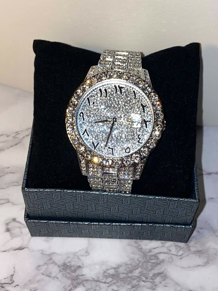 Mens Custom Fully Ice out Bling Round Icy Watch Iced Cz Quality ...