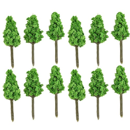 20Pcs Green HO Scale Model Trees for Building Model and Landscape ...