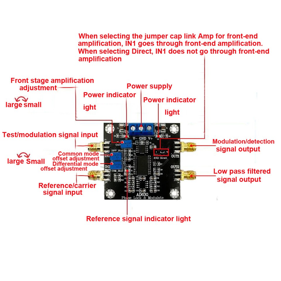 AD630 Balanced Modulator Lock-in Verstärker Signal Modulation Detection ...