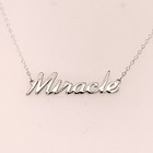 Miracle Name Plate Necklace Pendent Sterling Silver female Personalized ...