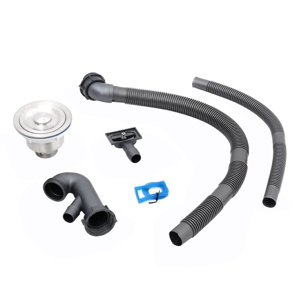 Stainless Steel Kitchen Sink Washing Single Bowl With Drainer Waste ...