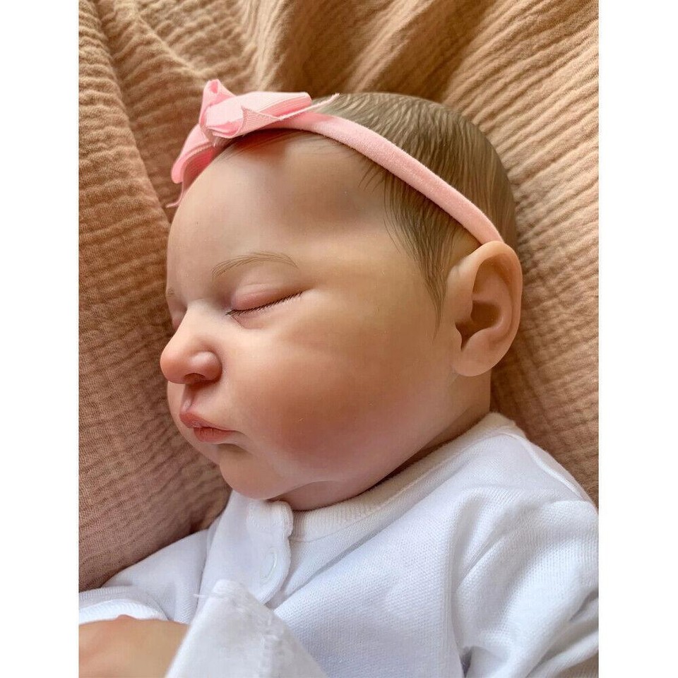 Soft Body Vinyl Reborn Baby Dolls Sleeping Boy Girl Real Life Newborn ...