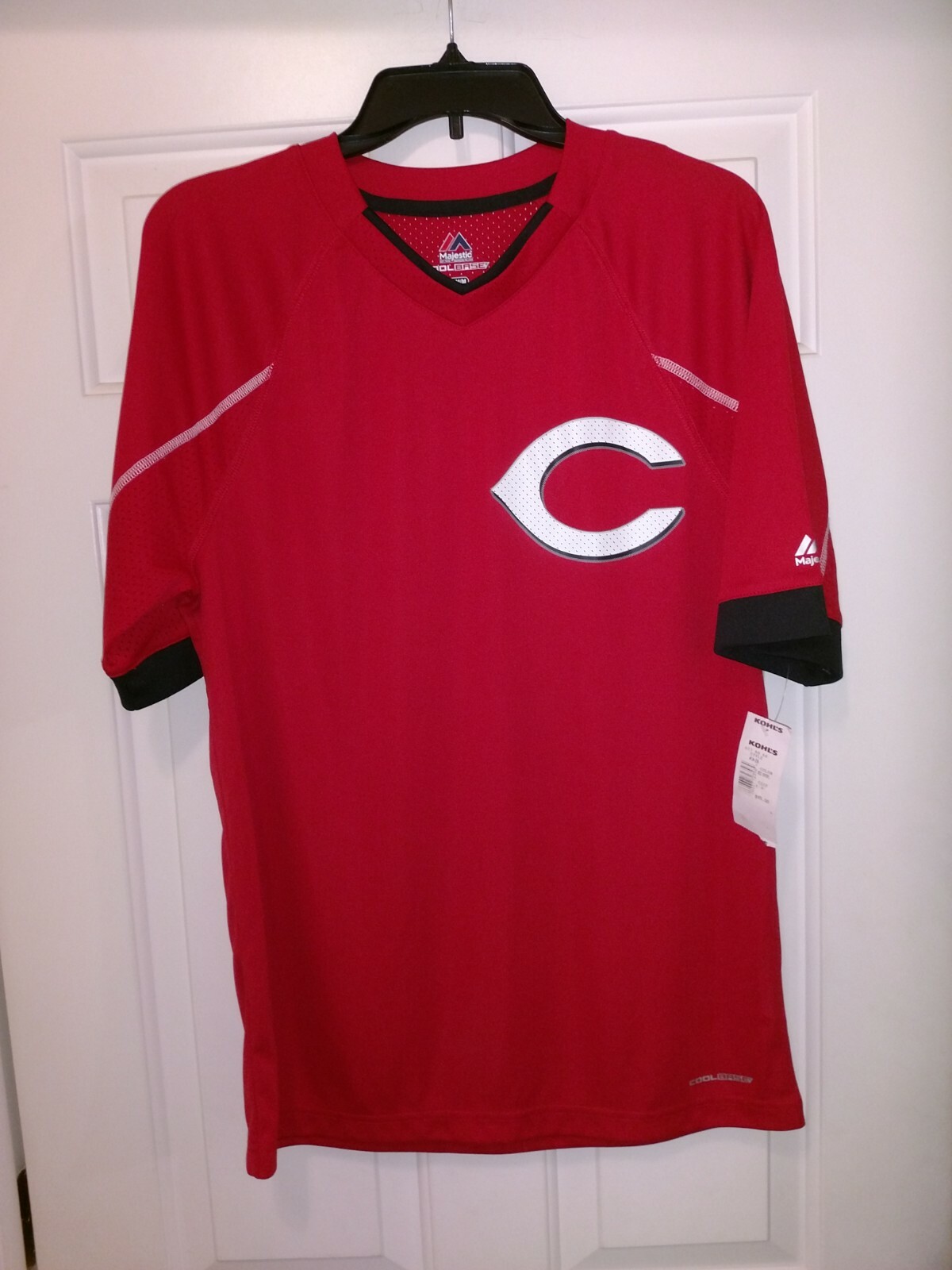 New NWT MLB Cincinnati Reds Baseball Team Logo Majestic Athletic Shirt ...