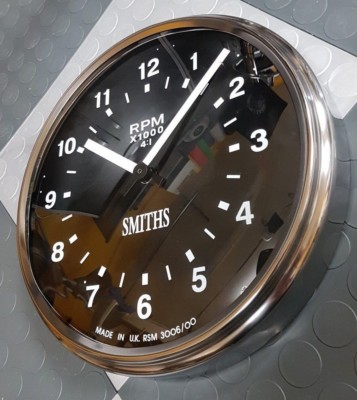 Custom Smiths British Motorcycle Tachometer RPM Shop Clock RSM 3006/00 ...