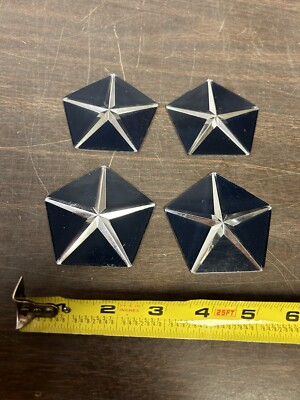 4 DODGE PLYMOUTH CHRYSLER MOPAR DARK BLUE PENTASTAR EMBLEMS NOS 424 | eBay
