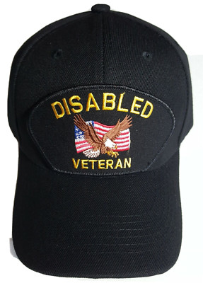 DISABLED VETERAN Military Ball Cap - Black | eBay