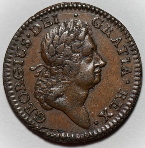 1723 Woods Hibernia Halfpenny Colonial Copper Coin | eBay
