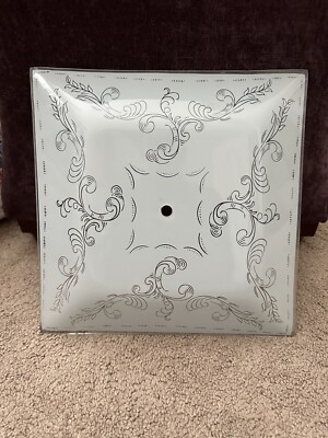 Vintage Ceiling Light Shade Square | eBay