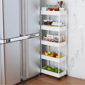 Slide Out Kitchen Trolley Rack Holder Slim Storage Shelf Bathroom ...