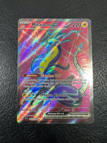 Pokémon Card Scarlet & Violet Miraidon EX (FULL ART) Rare Holo NM/MINT ...
