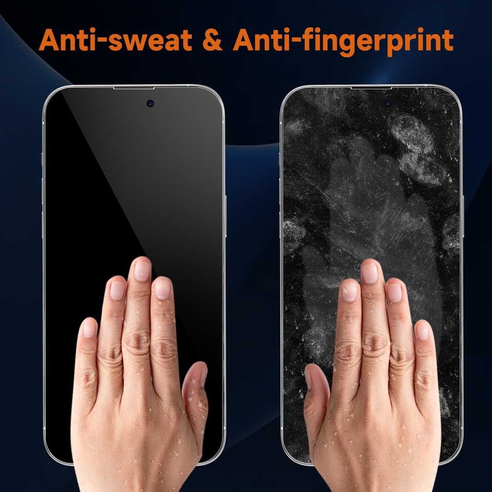 iPhone 17 16 15 Pro Max 14 13 12 11 Plus Privacy Tempered Glass Screen ...