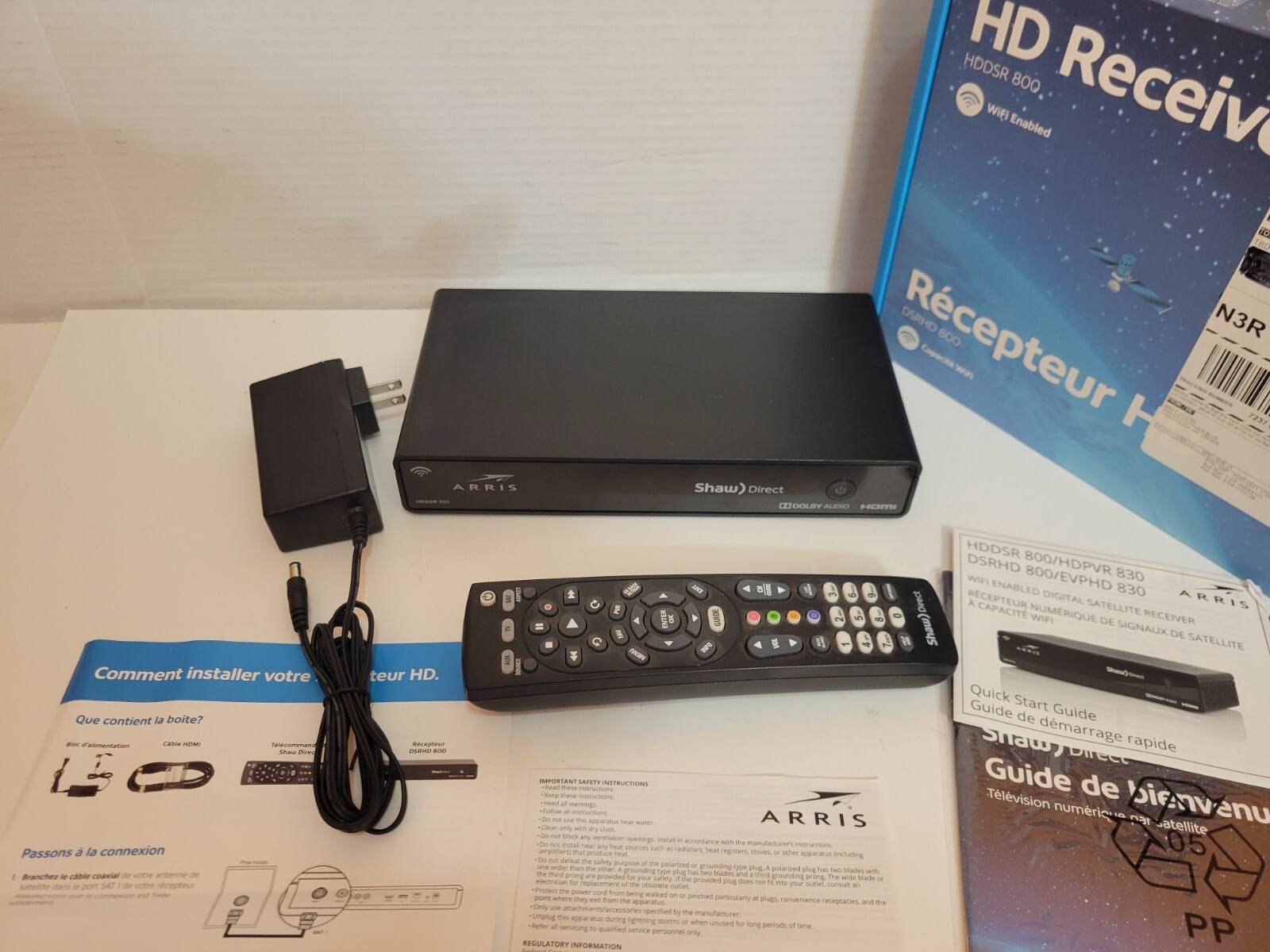 Shaw Direct HDDSR 800 Satellite Receiver With Remote | eBay