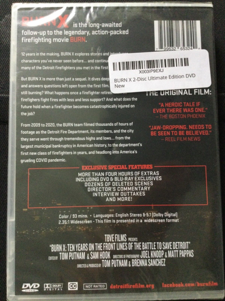 BURN X (DVD, Ultimate Edition, 2-Disc Set), dvd DISCS ONLY, no case ...