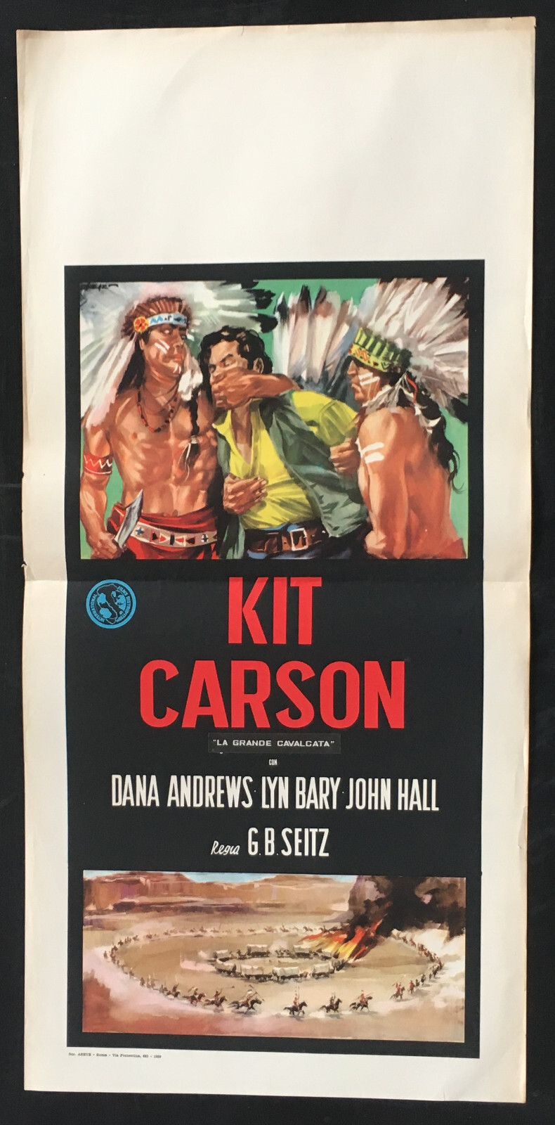 KIT CARSON 13x28 Italy 1959 Dana ANDREWS | eBay