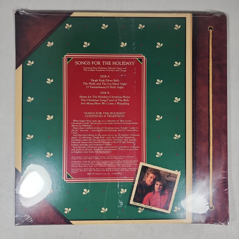 Hallmark Presents Songs for the Holidays 1987 Vinyl Record Album LP ...