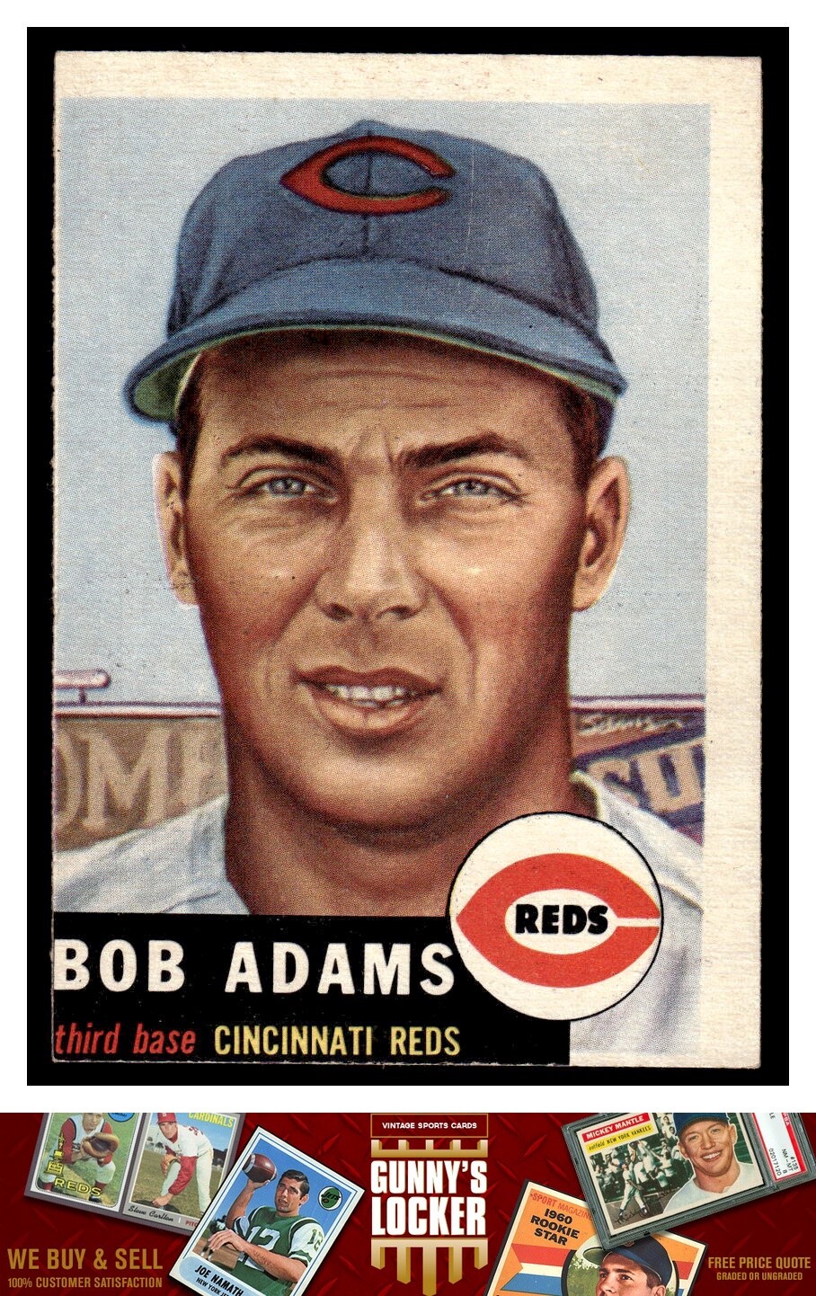 1953 Topps Bobby Adams 152 Cincinnati Reds | eBay
