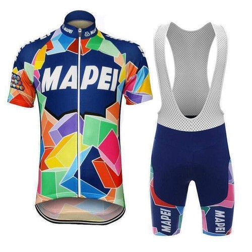 Retro 1993 Team Mapei Cycling Jersey Bib Short Cycling Kit Cycling ...