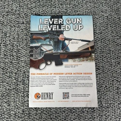 Henry Repeating Arms Lever Gun Leveled Up Advertisement Print Ad Decor ...