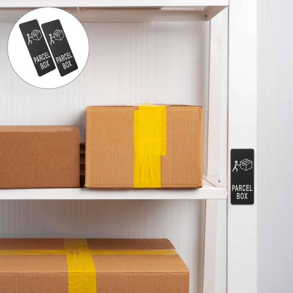2pcs Parcel Box Storage Sign - Adhesive Package Storage Sign - Home ...