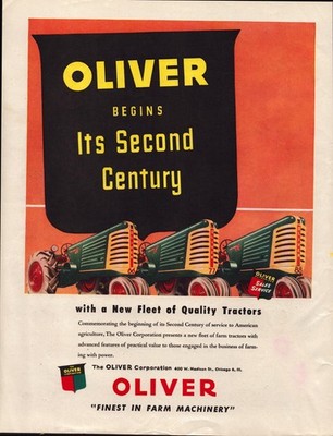 1948 Oliver Farm Tractors Second Century 40's Vintage Print Ad | eBay