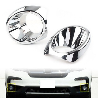 2x Chrome Front Fog Lamp Light Cover Trim Decor Fit Honda Pilot 2019 ...
