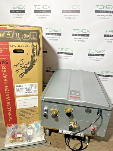 Rinnai RU160iN Indoor Tankless Water Heater Natural Gas 160K BTU (A-6 ...