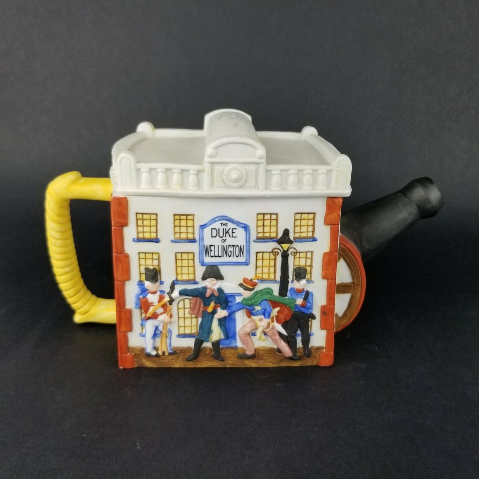 Sandra Rich The Duke of Wellington Porcelain Teapot Hand painted Made ...