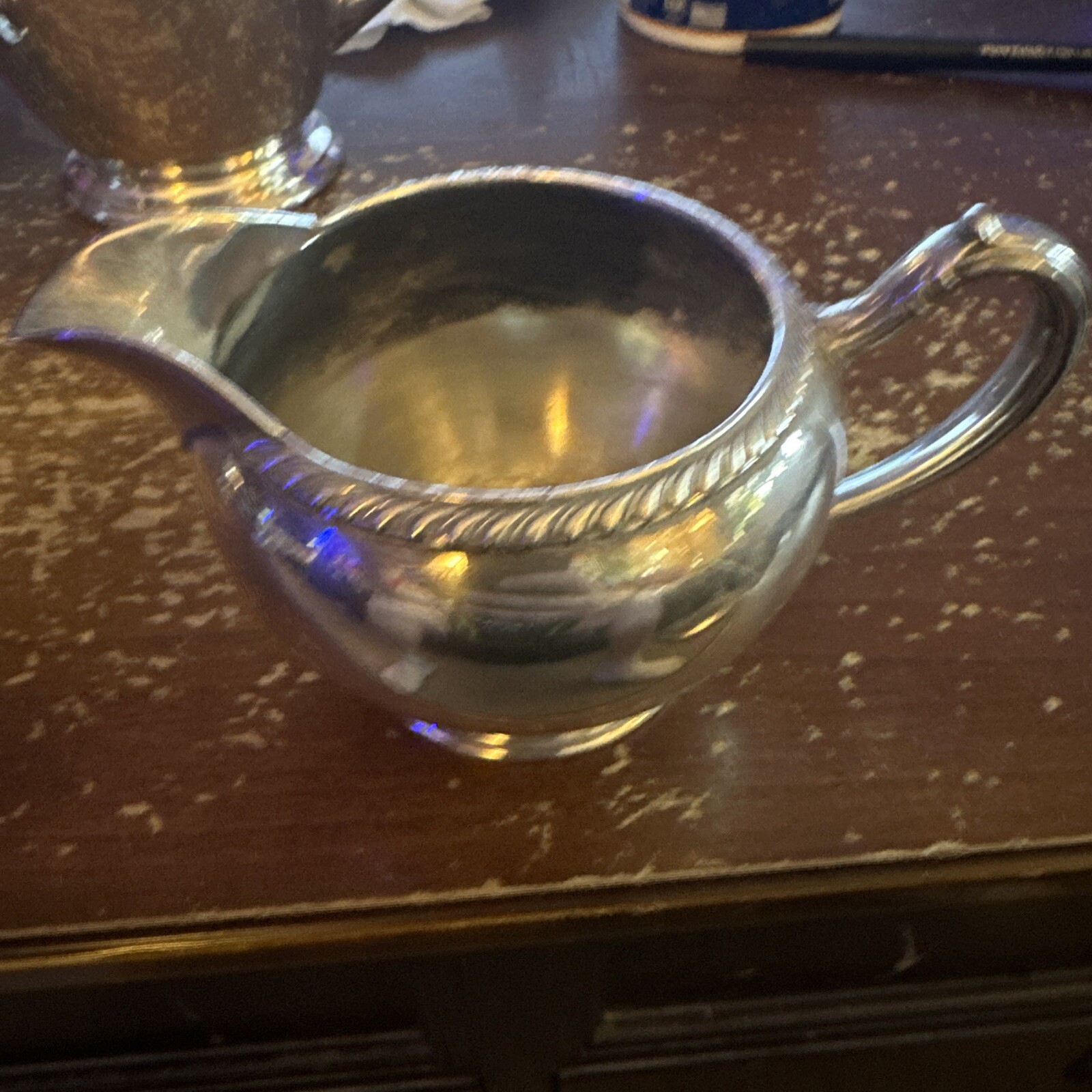 Fiesta Oneida Silverplate Tea Pot Coffee Pot Creamer and Sugar Bowl Set ...