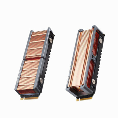 M.2 2280 SSD Cooling Heatsink Copper Radiator Fin w/ Thermal Pad for ...