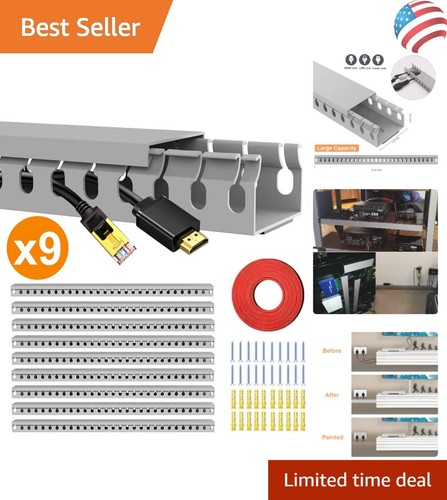 Heavy-Duty Cable Concealer Kit - Versatile - Hide Under Desk/TV ...