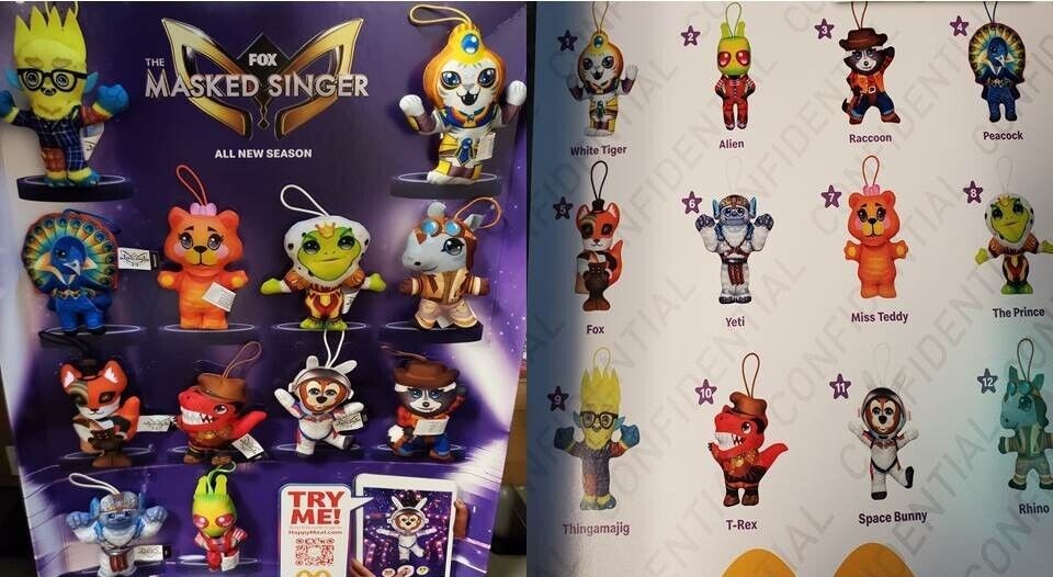 McDonald's 2023 THE MASKED SINGER - complete set of 12 - ON HAND | eBay