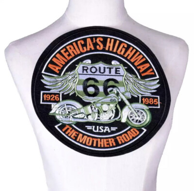 Large 9” Classic Route 66 Highway Mother Road Motorcycle Patch Biker ...