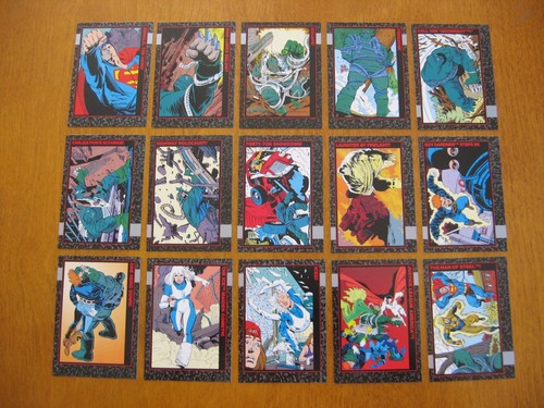 1992 Superman DOOMSDAY trading cards set with 4 foil cards & wrapper nm ...
