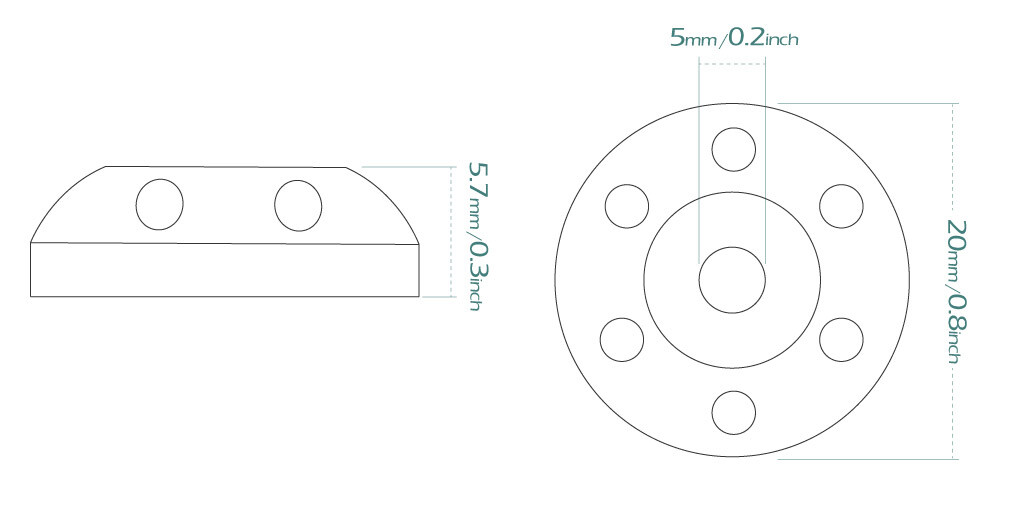 Silver Bolt Cap Deco CNC Washer Deco for Fly Screen Bolt M5 4pcs | eBay