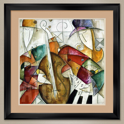 32W"x32H": JAM SESSION II by ERIC WAUGH - JAZZ MUSIC DOUBLE MATTE ...