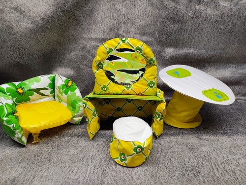 VTG 70s Barbie Doll House Puff 'N Play Blow Up Inflatable Furniture ...