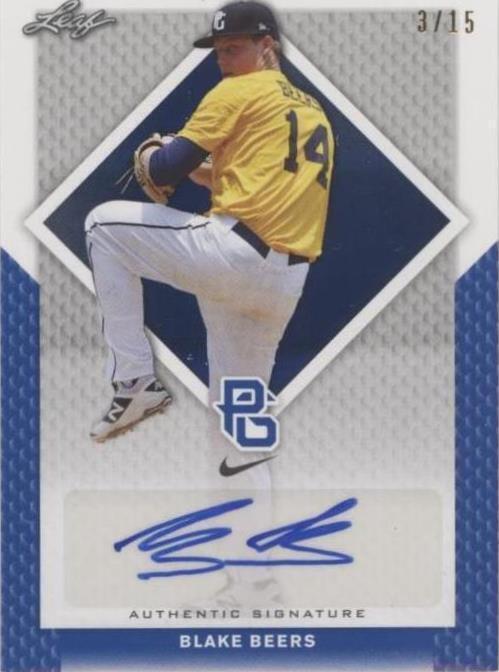 2016 Leaf Perfect Game National Showcase - Blake Beers #BA-281 Blue /15 ...