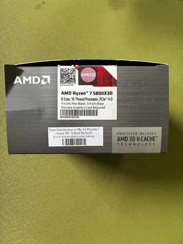 AMD Ryzen 7 5800X3D CPU Packaging -=BOX ONLY=- 8592978286682| eBay