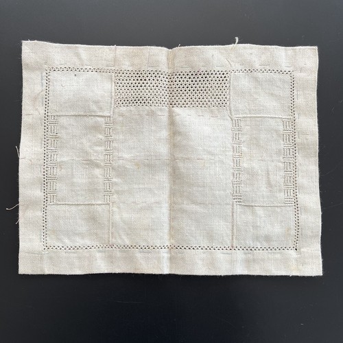 Vintage - Linen - Drawn Thread Table Mat to Embroider - 22cm x 30cm ...