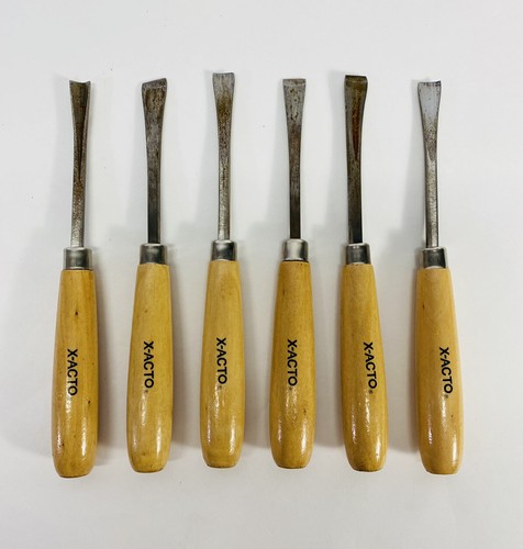Vintage X-Acto Carving Tool Set of 6 Woodworking Chisels pre-owned | eBay