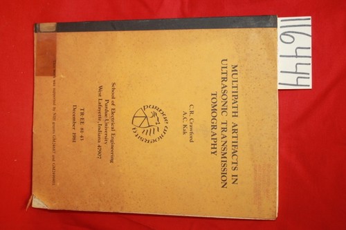 Crawford, C. R. ; Kak, A. C. Multipath Artifacts in ... | eBay