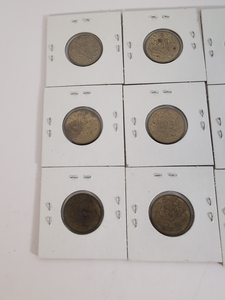 Lot of 30 Vintage Connecticut Turnpike Transit Tokens 1 Fare CT Coin ...
