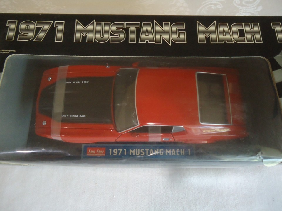 Sun Star 1/18 Scale 1971 Mustang Mach 1 351 Ram Air Die Cast Replica | eBay