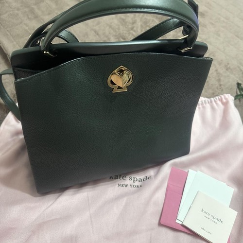 m825 Kate Spade Rommy Medium Satchel Green Leather Bag Slightly Worn | eBay